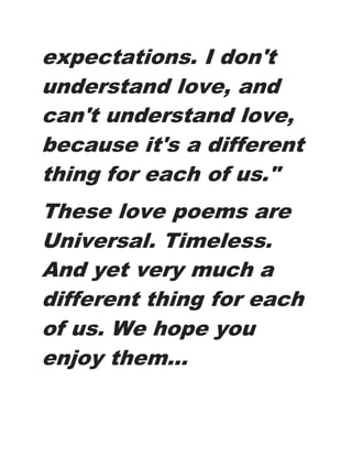 What is a love poem | PDF
