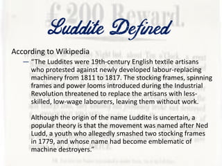 What is a Luddite? | PPT