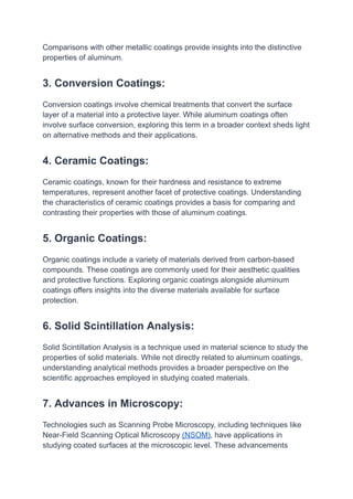 What is the Process of Aluminum Coating? | PDF
