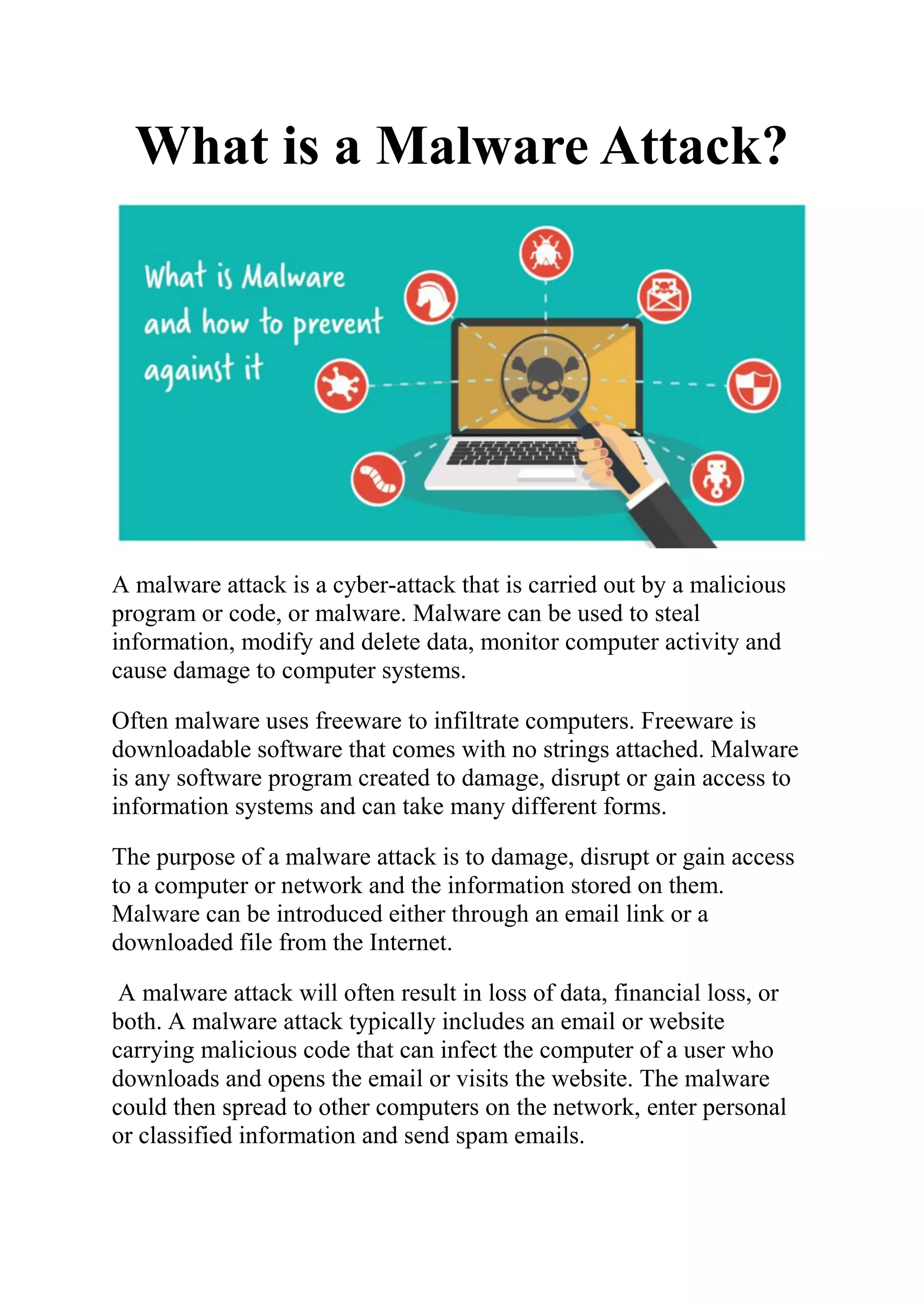 What is a malware attack? | PDF