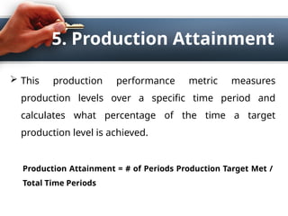 What Is A Manufacturing Key Performance Indicator | PPTX