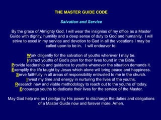 What is a Master Guide .ppt