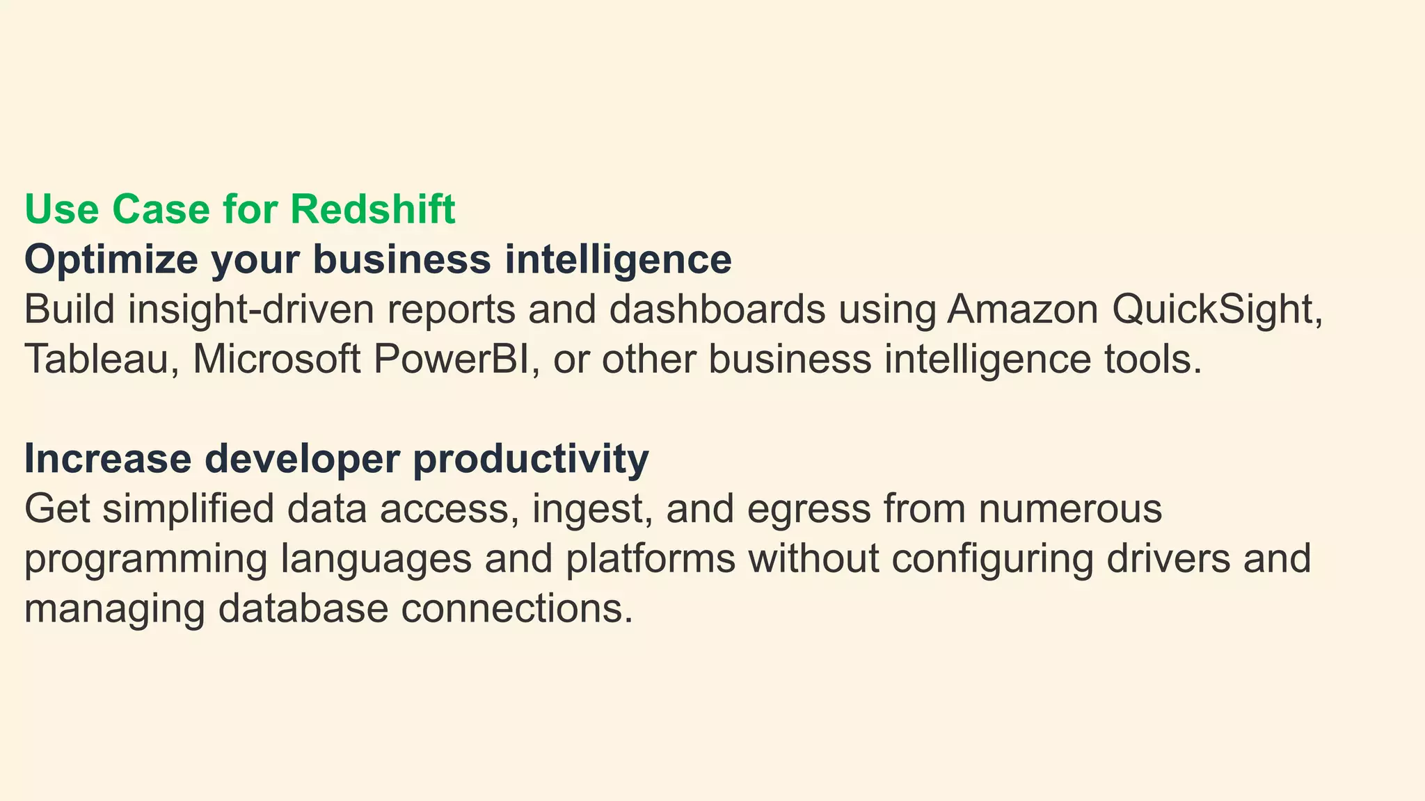 What is Amazon Redshift? | PPTX | Databases | Computer Software and Applications