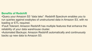 What is Amazon Redshift? | PPTX | Databases | Computer Software and Applications