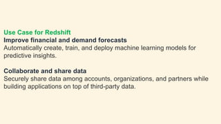 What is Amazon Redshift? | PPTX | Databases | Computer Software and Applications