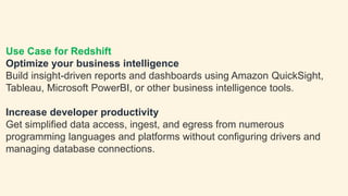 What is Amazon Redshift? | PPTX | Databases | Computer Software and Applications