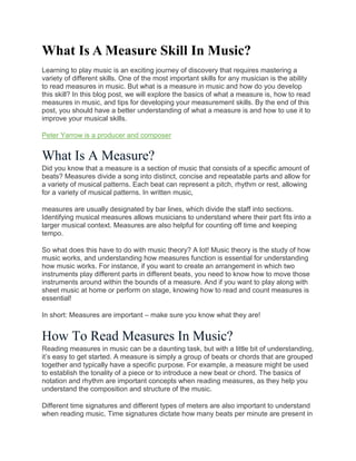 What Is A Measure Skill In Music.pdf
