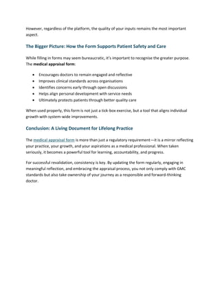 What is a Medical Appraisal Form and Why It’s Critical for Your ...