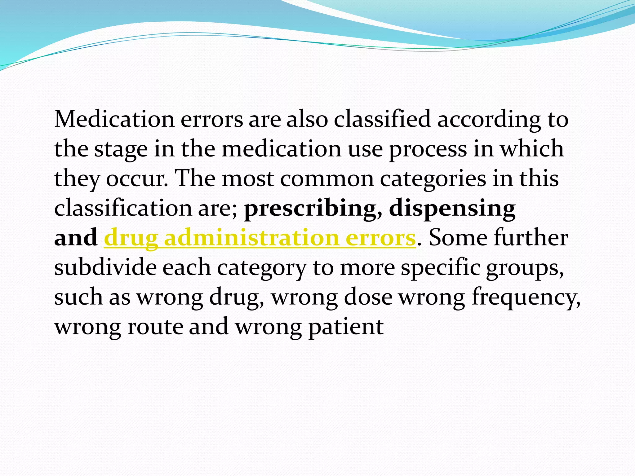 What is a ‘medication error’ | PPT