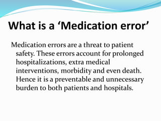 What is a ‘medication error’ | PPT