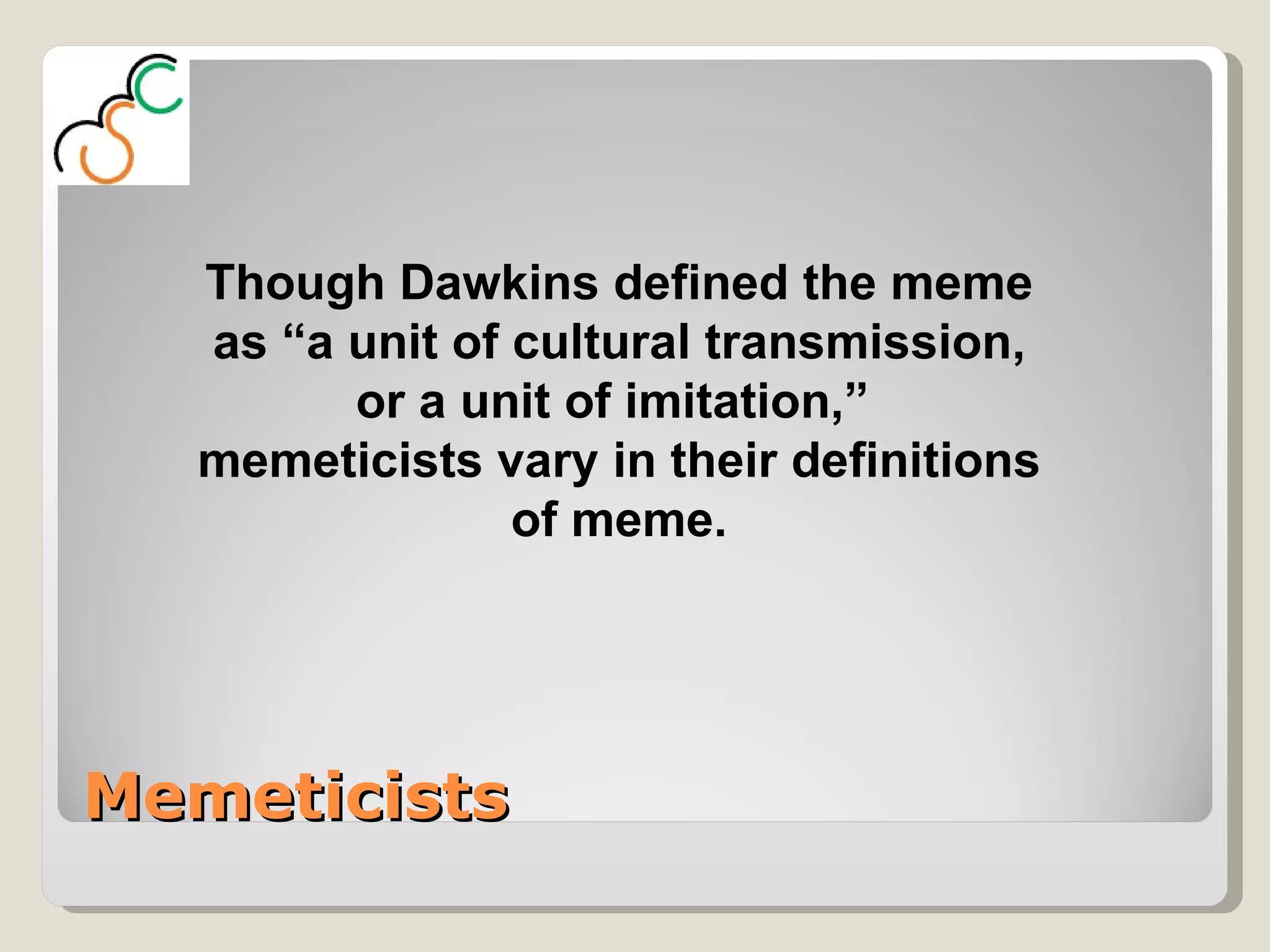 What Is A Meme? | PPT