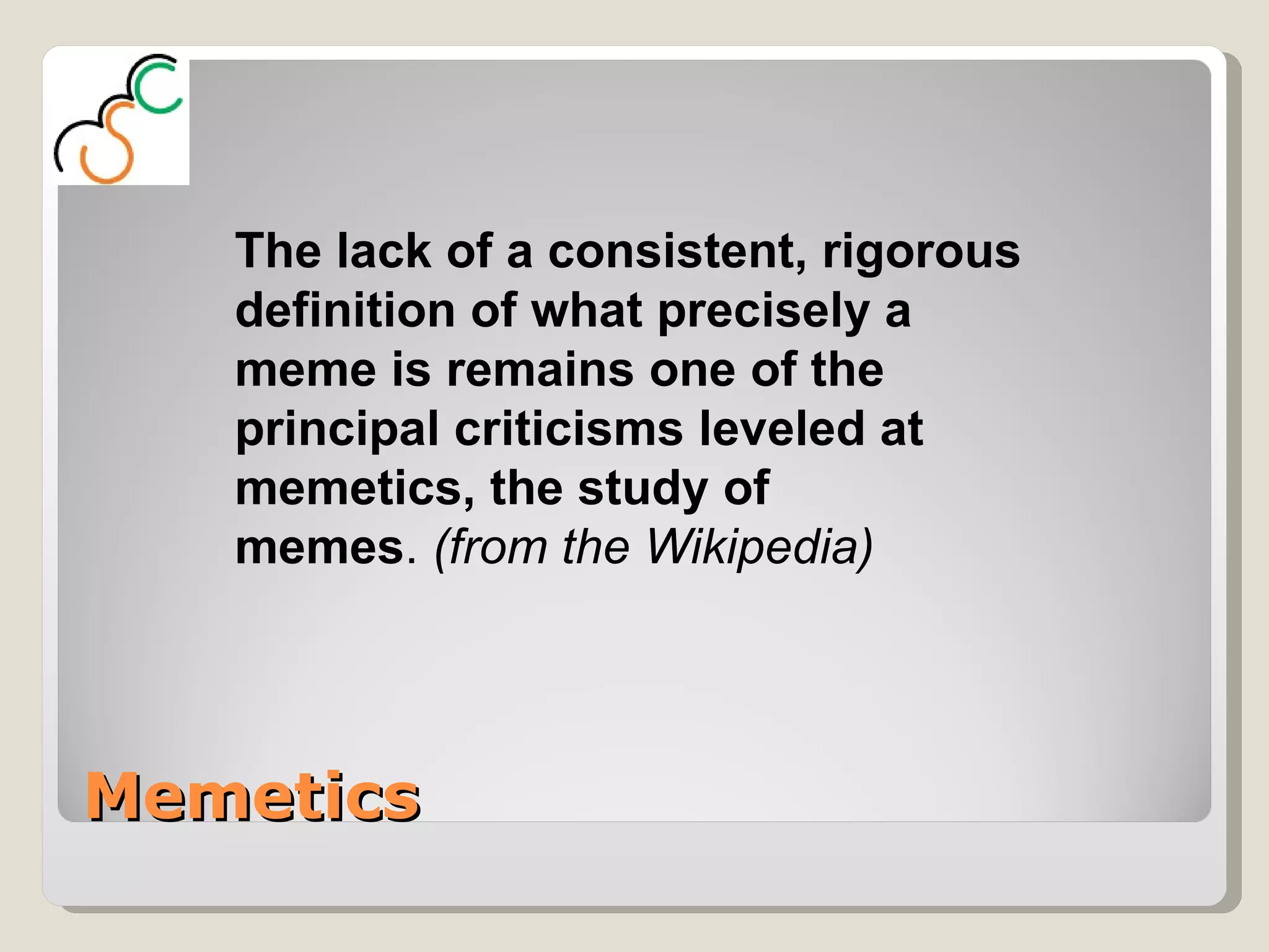 What Is A Meme? | PPT
