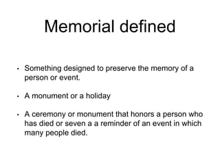 What is a Memorial? | PPTX