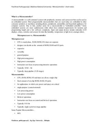 What is a microcontroller | PDF