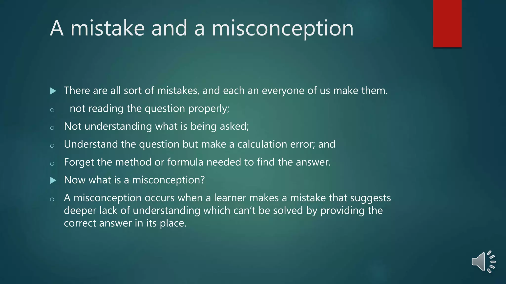What is a misconception | PPTX