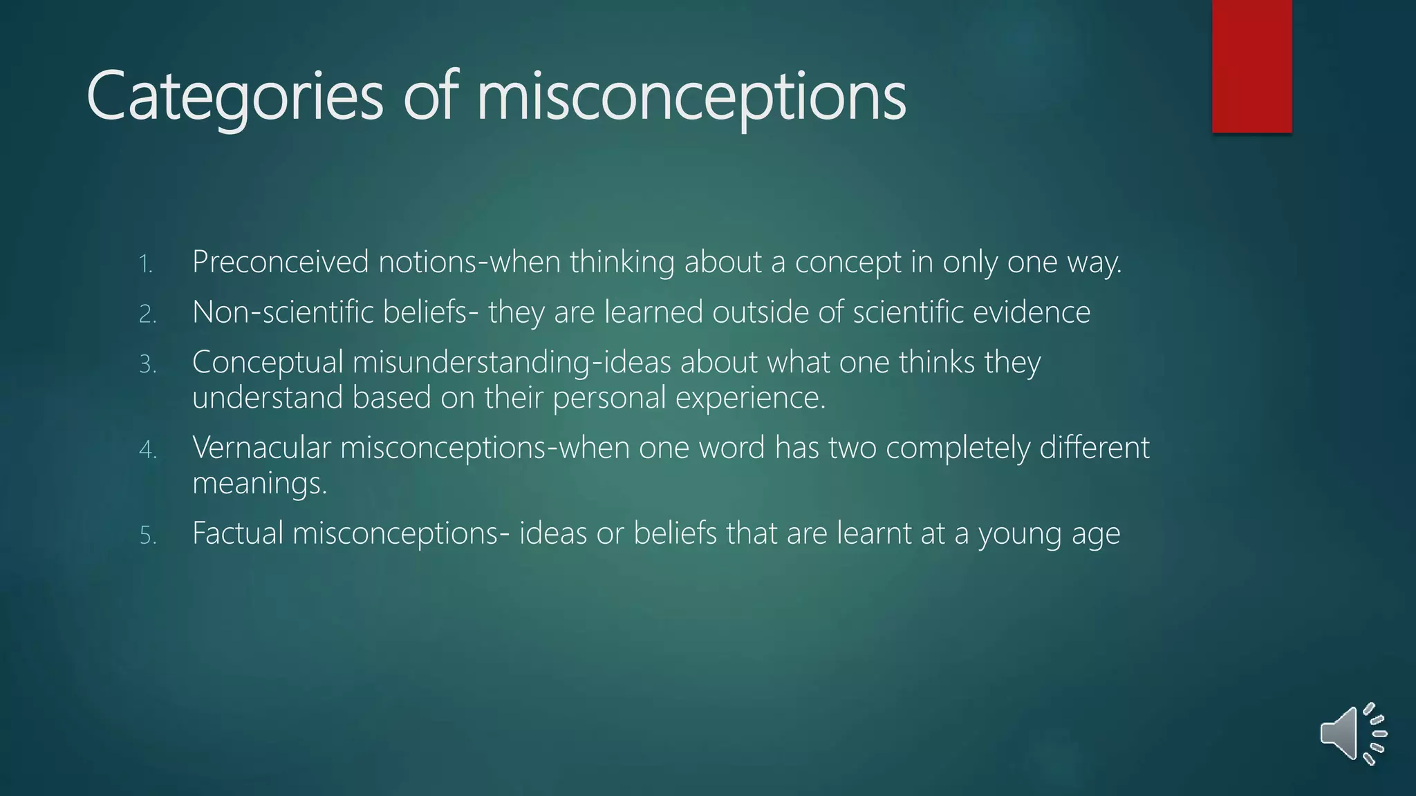 What is a misconception | PPTX