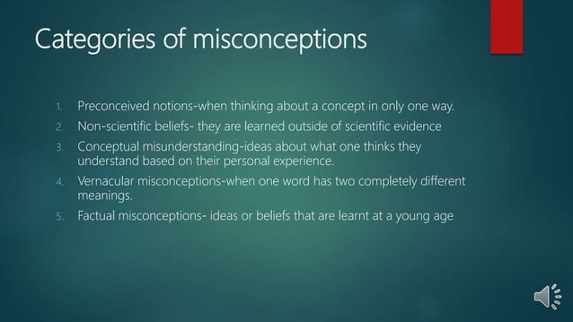 What is a misconception | PPTX | Science