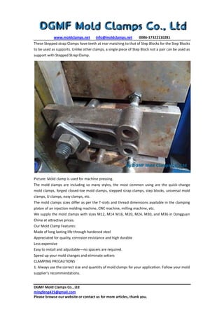 What is a mold clamp used for? | PDF