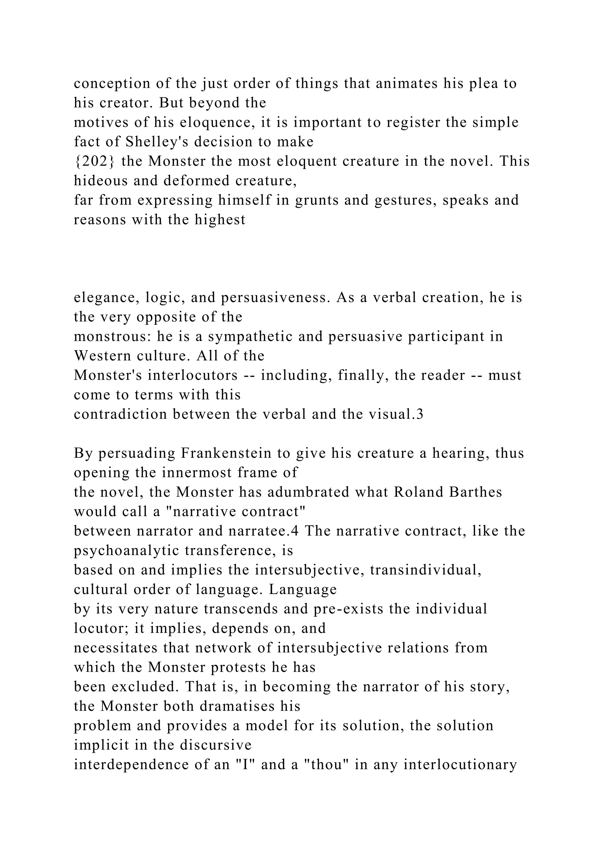 What is a Monster (According to Frankenstein) Peter B.docx