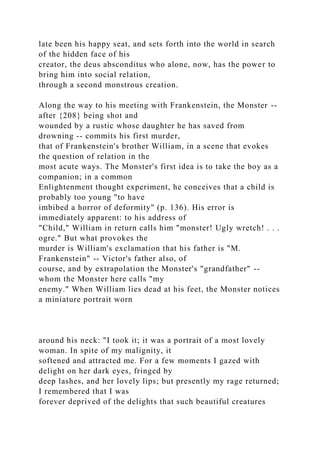 What is a Monster (According to Frankenstein) Peter B.docx