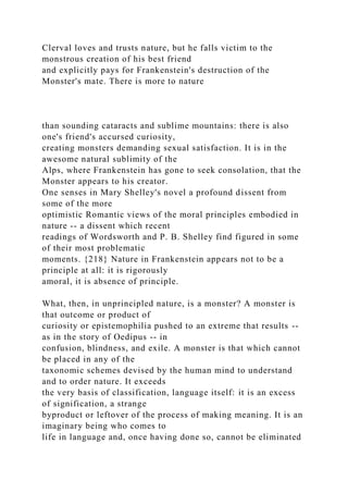 What is a Monster (According to Frankenstein) Peter B.docx