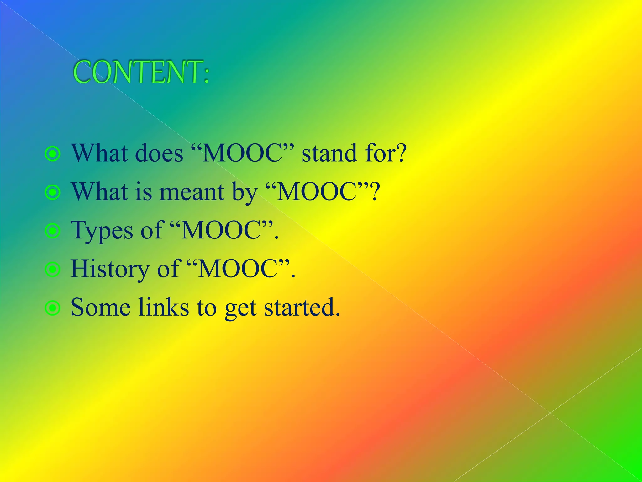 What is a MOOC? | PPTX