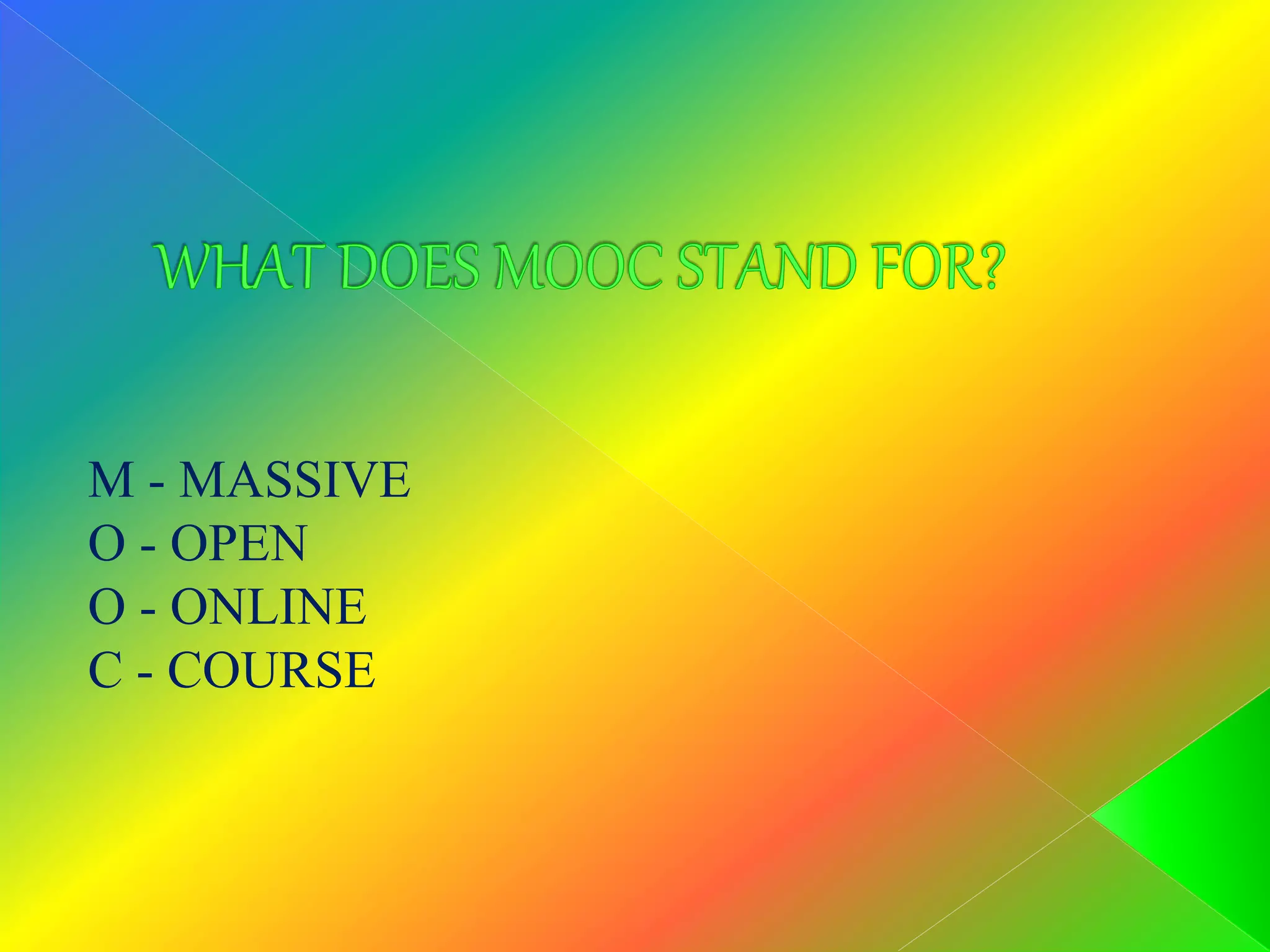 What is a MOOC? | PPTX
