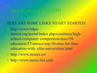 What is a MOOC? | PPTX