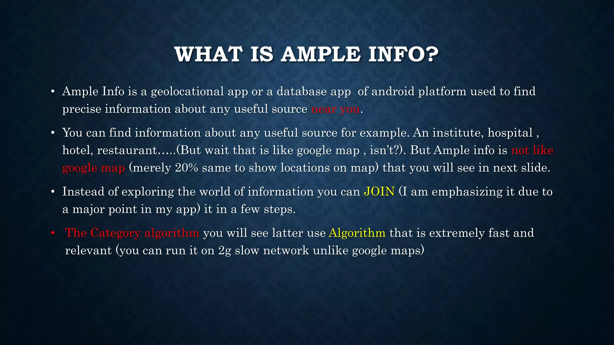 What is ample info | PPTX