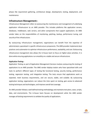 What Is AMS? Application Management Services Explained | PDF