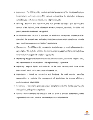 What Is AMS? Application Management Services Explained | PDF