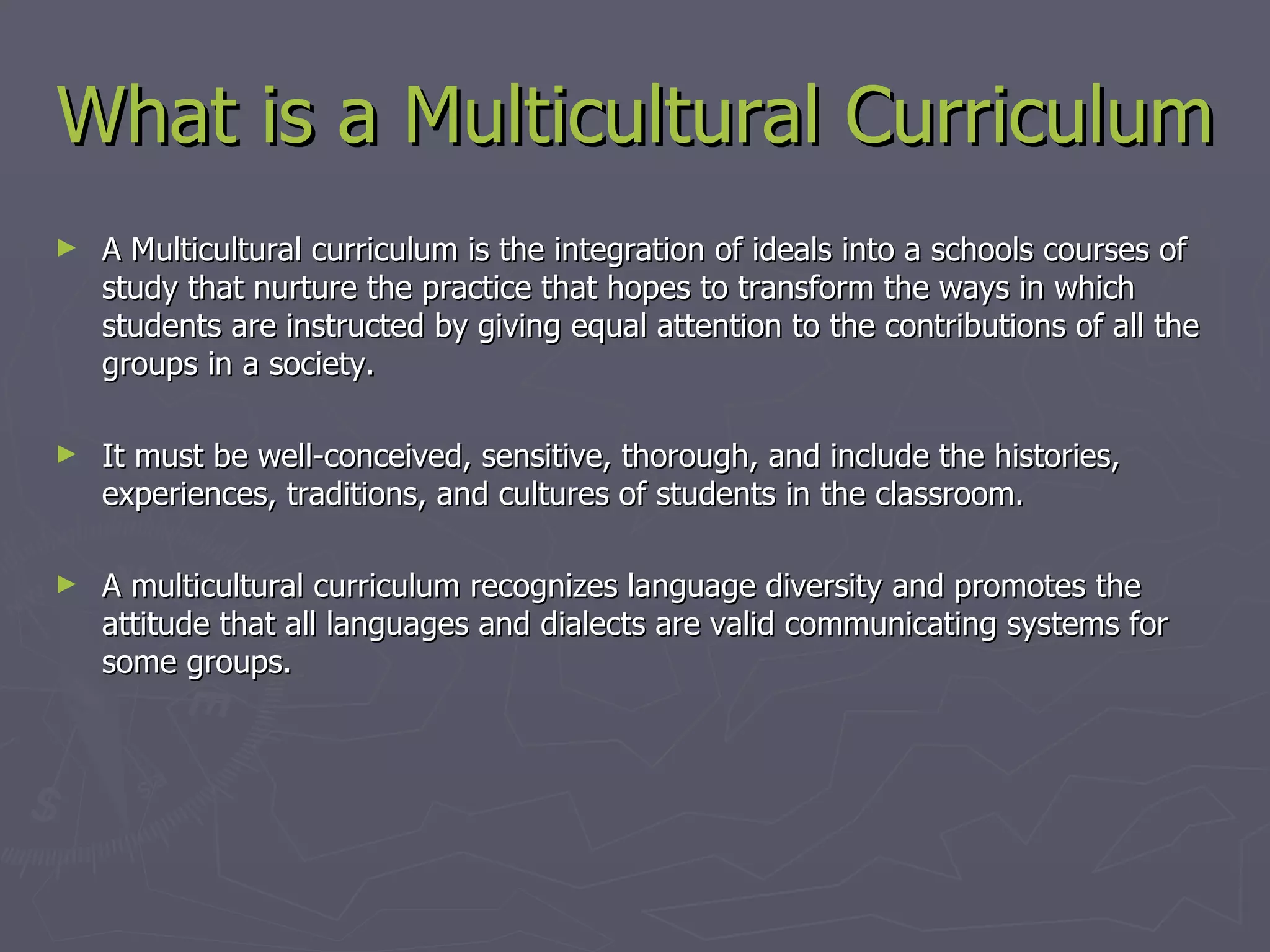 What is a Multicultural Curriculum | PPT