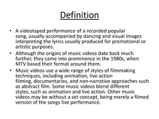 What Is A Music Video? | PPT