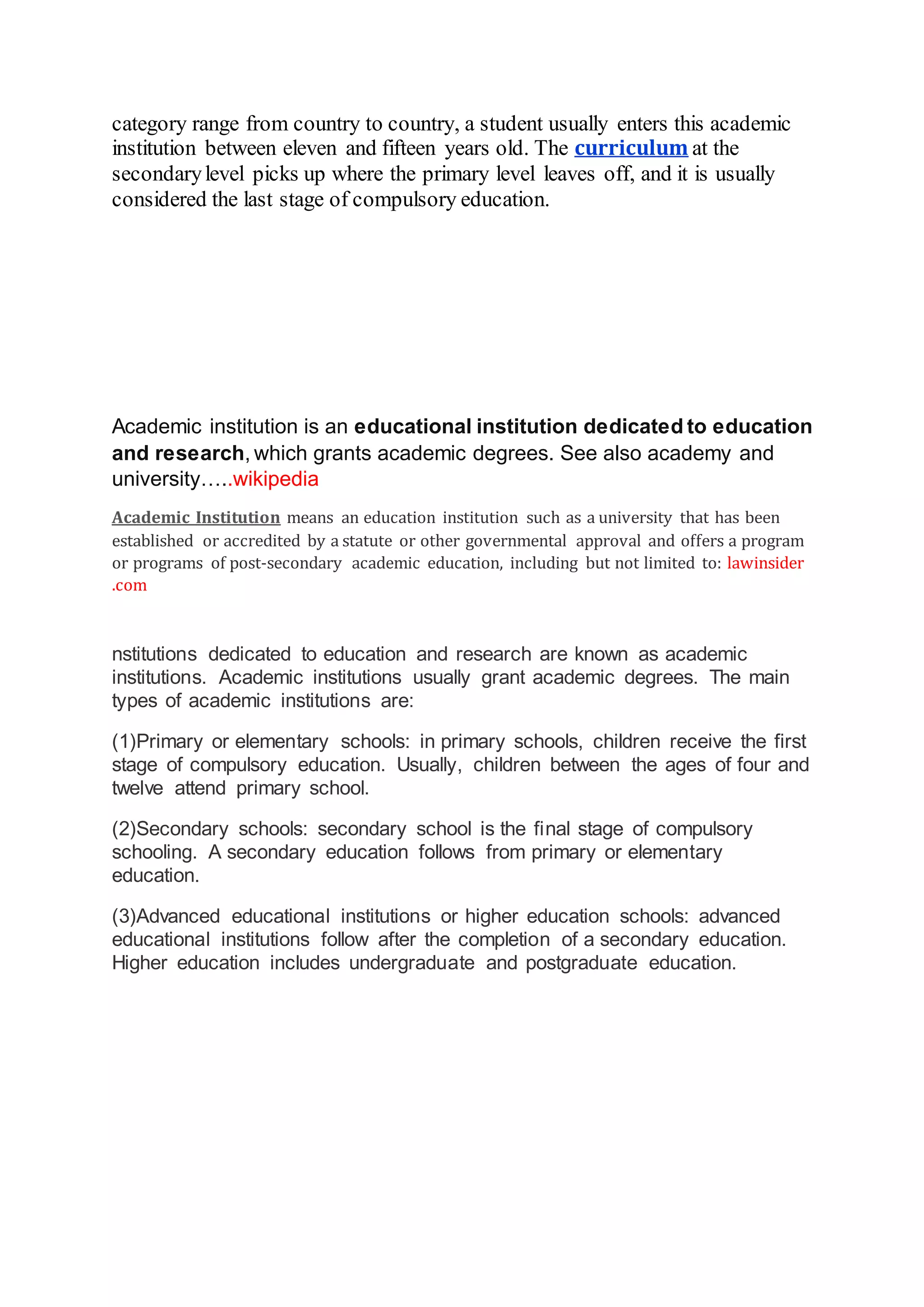 What is an Academic Institution.docx