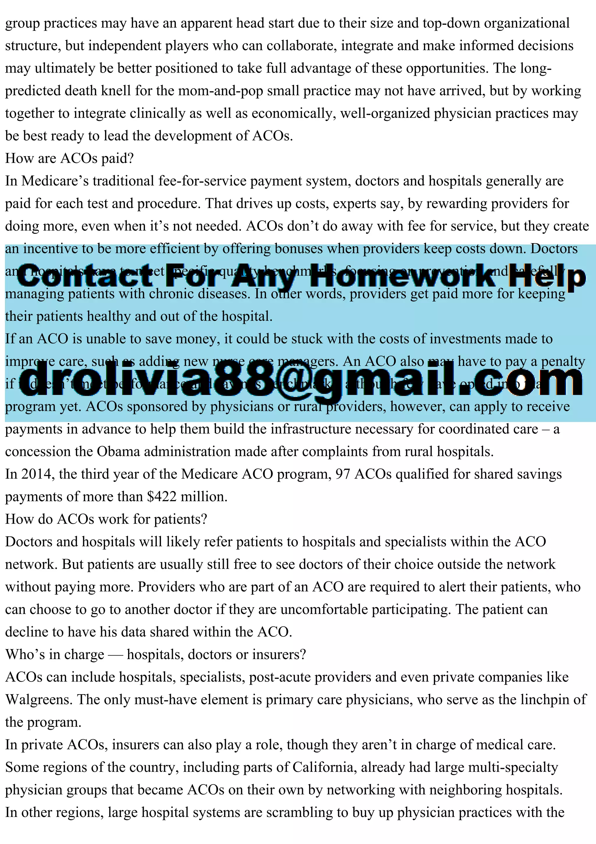 What is an Accountable Care Organizations (ACO) How does an ACOs .pdf