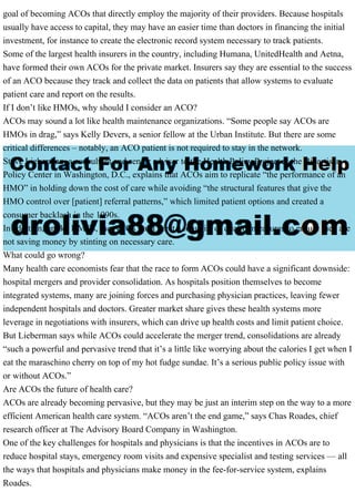 What is an Accountable Care Organizations (ACO) How does an ACOs .pdf