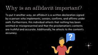 What is an affidavit? - A Details Guides | PDF