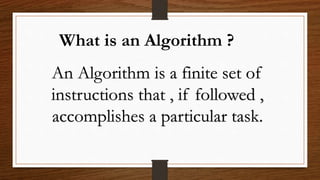 What is an algorithm | PPTX
