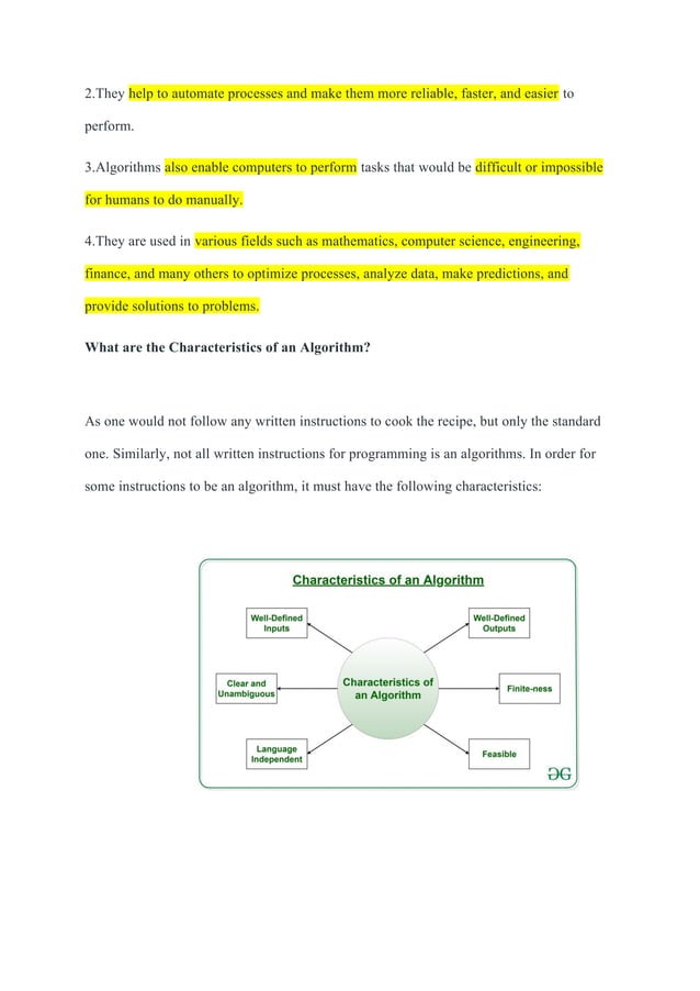 Algorithm - A set of rules for solving operations | PDF