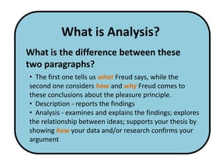 What is analysis and where can i get some | PPTX