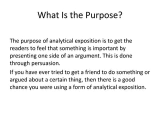What is analytical exposition | PPTX