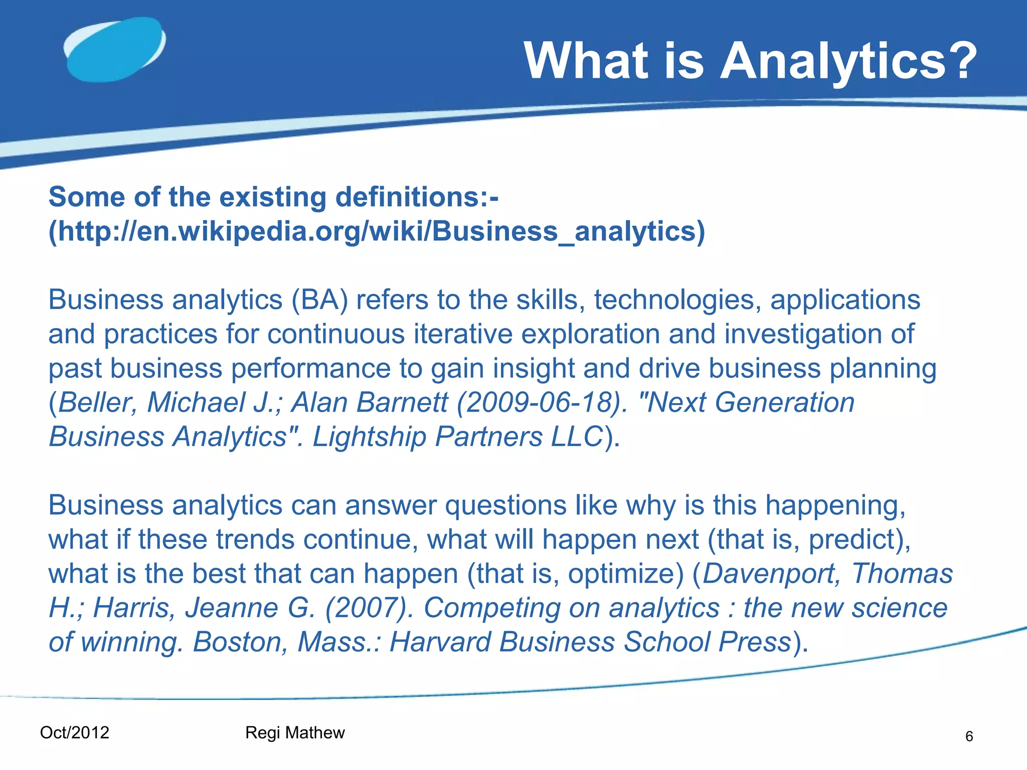 What is analytics | PPT
