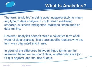 What is analytics | PPT