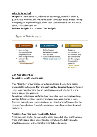 What is analytics | PDF