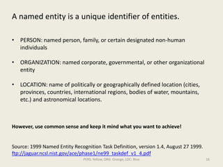What is a named entity | PPT