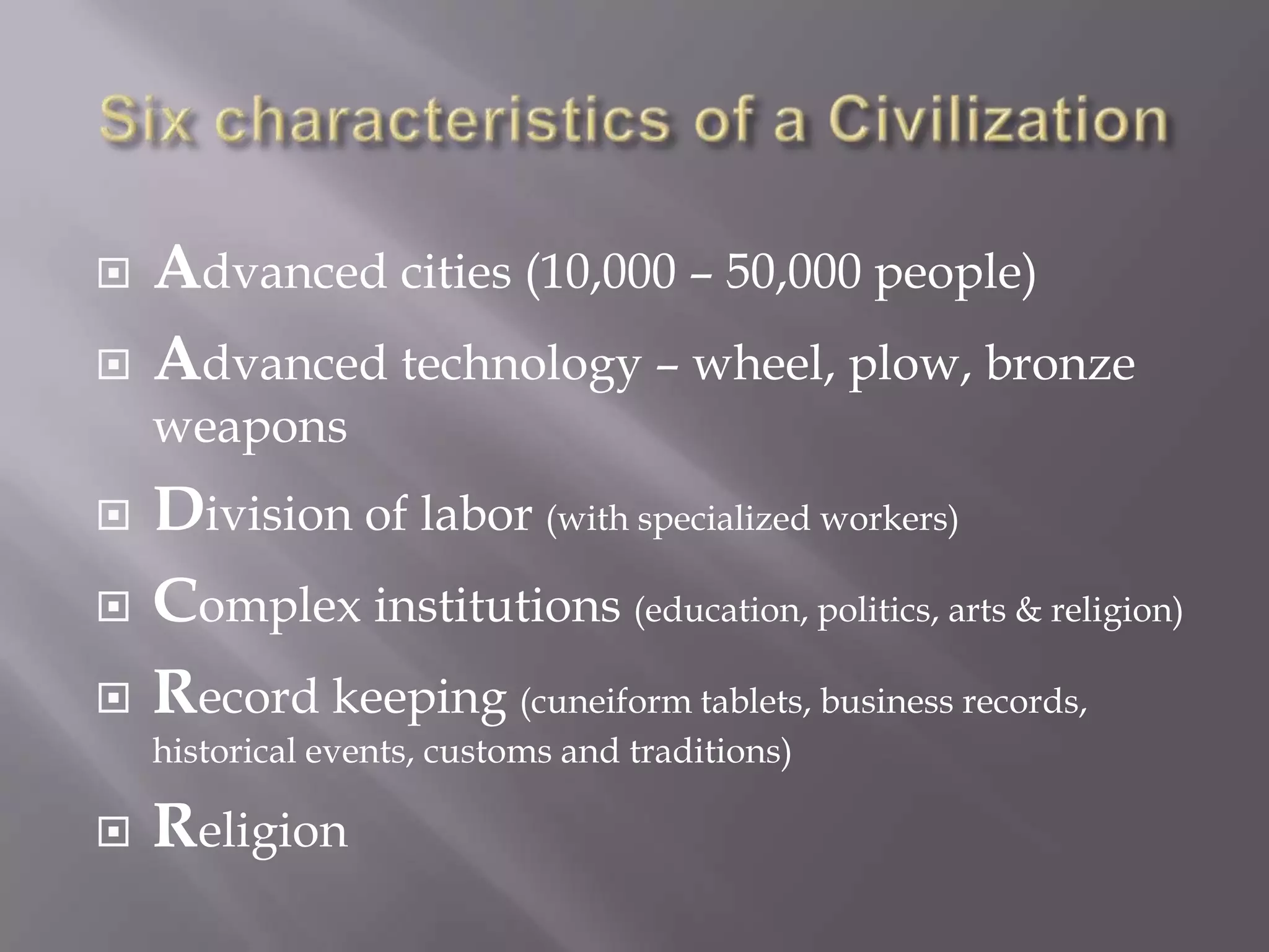 What is an ancient civilization? | PPTX