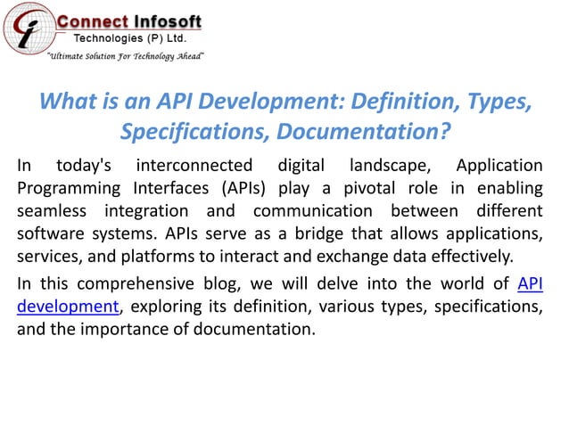 What is an API Development- Definition, Types, Specifications, Documentation.pdf