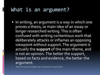What is an argument | PDF