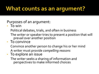 What Is an Argument | PPTX