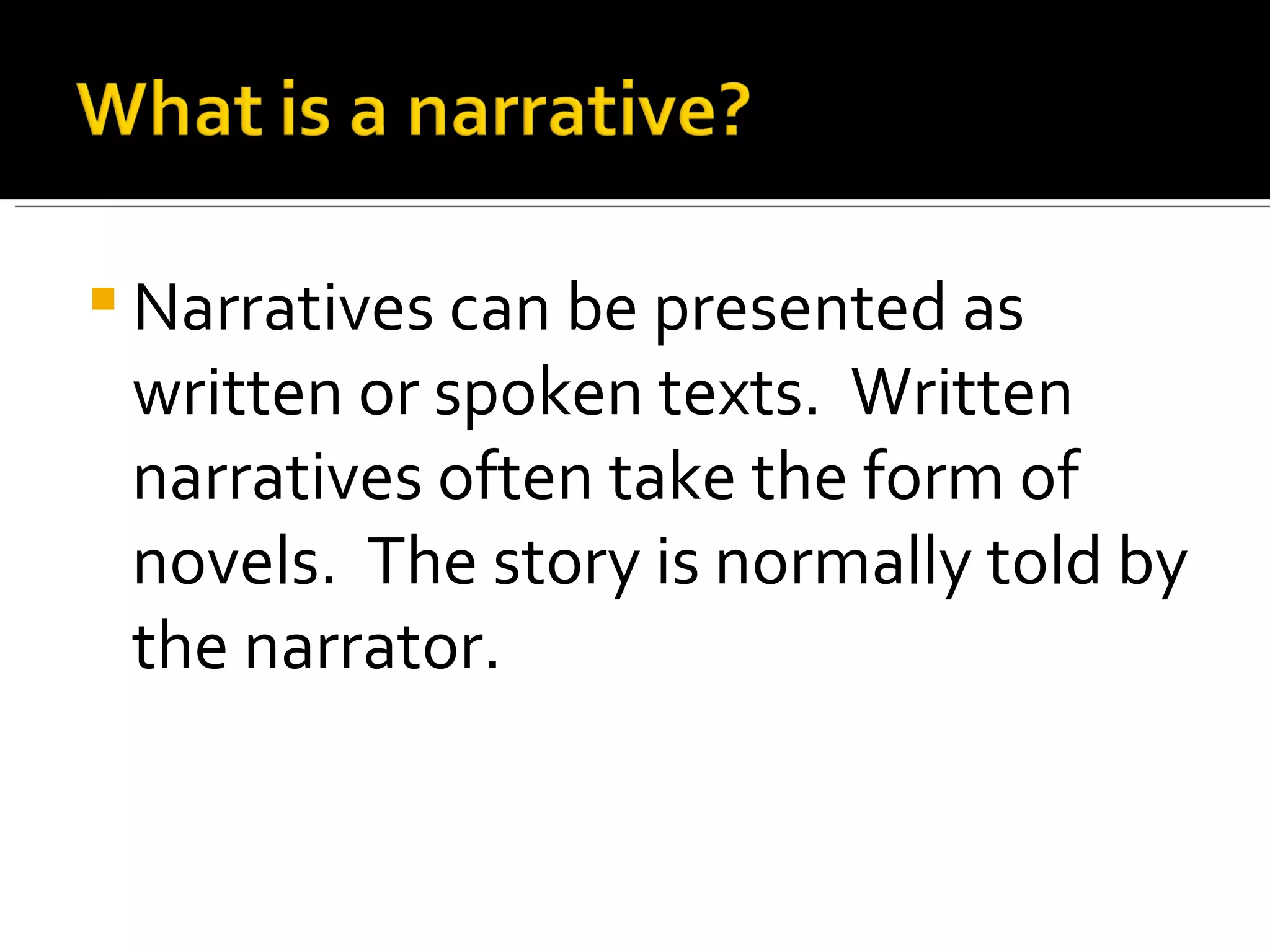 What Is A Narrative | PPT
